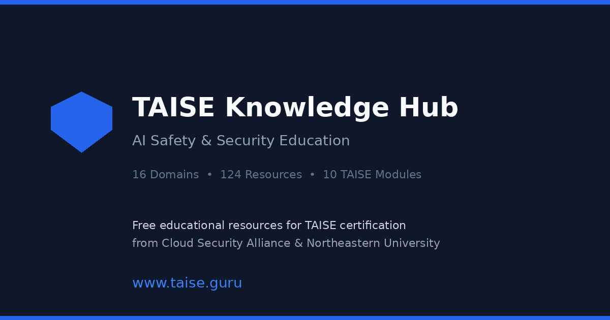 TAISE Knowledge Hub | AI Safety & Security Education